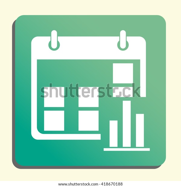 Vector Illustration Calendar Stats Icon Premium Stock Vector (Royalty ...
