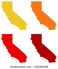 Vector Illustration California Maps Stock Vector (Royalty Free ...