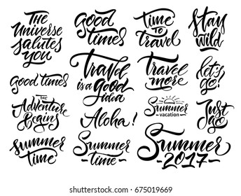 Vector Illustration Calligraphylettering Seth Handwritten Phrases Stock ...