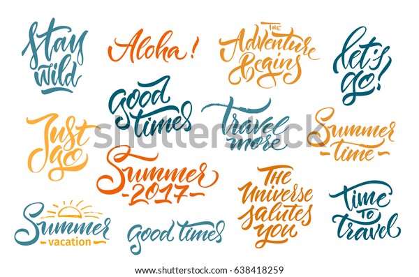 Vector Illustration Calligraphylettering Seth Handwritten Phrases ...