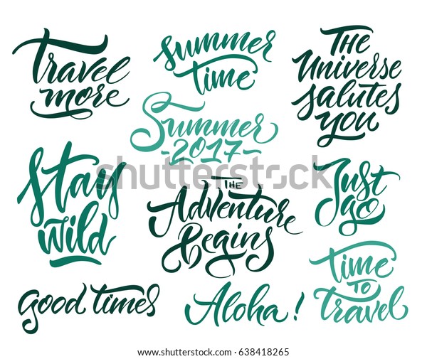 Vector Illustration Calligraphylettering Seth Handwritten Phrases Stock ...
