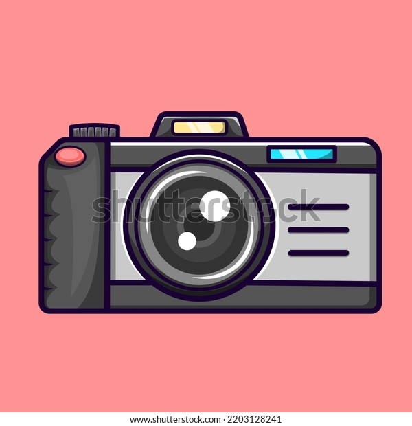 Vector Illustration Camera Cartoon Style Isolated Stock Vector (Royalty ...
