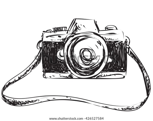 Vector Illustration Camera Doodle Cartoon Style Stock Vector (Royalty ...
