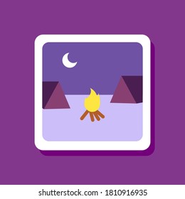 Vector Illustration Camp Night Isolated On Stock Vector (Royalty Free ...