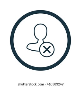 Vector Illustration Cancel User Icon Stock Vector (Royalty Free ...