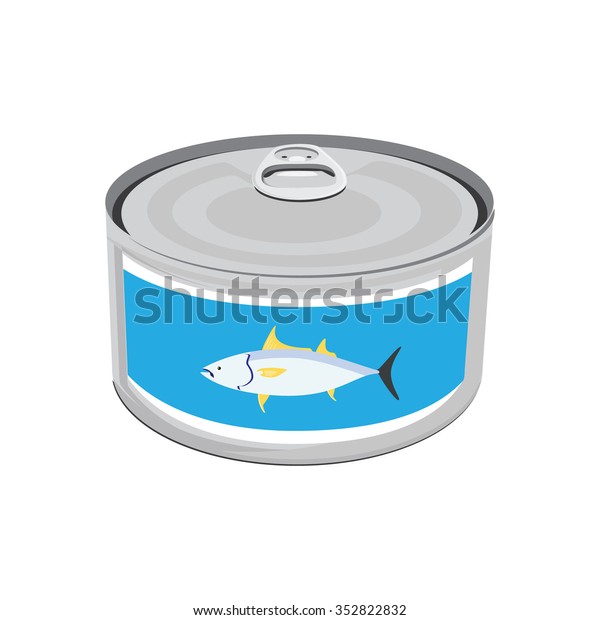 Vector Illustration Canned Tuna Fish Icon Stock Vector (Royalty Free ...