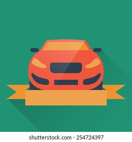 Vector Illustration Car Flat Design Stock Vector (Royalty Free ...