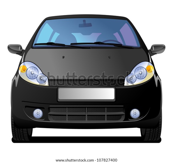 Vector Illustration Car Front View Simple Stock Vector (Royalty Free ...