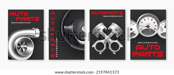 Vector Illustration Car Parts Background Template Stock Vector (Royalty ...