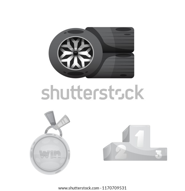 Vector Illustration Car Rally Logo Set Stock Vector (Royalty Free ...