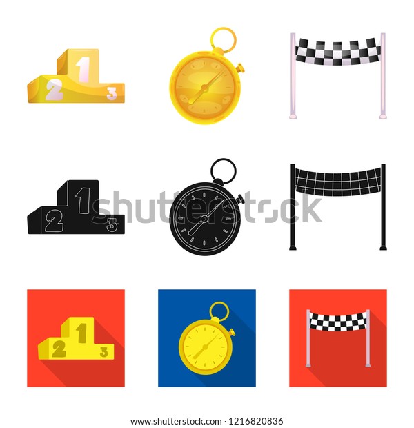 Vector Illustration Car Rally Logo Set Stock Vector (Royalty Free ...