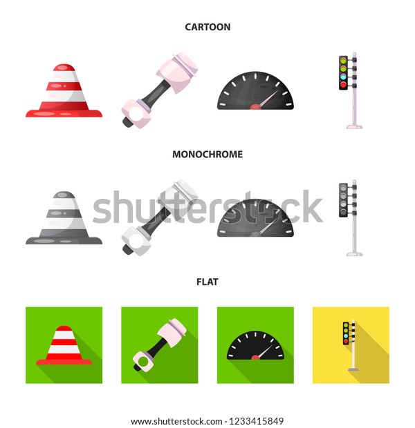 Vector Illustration Car Rally Logo Set Stock Vector (Royalty Free ...