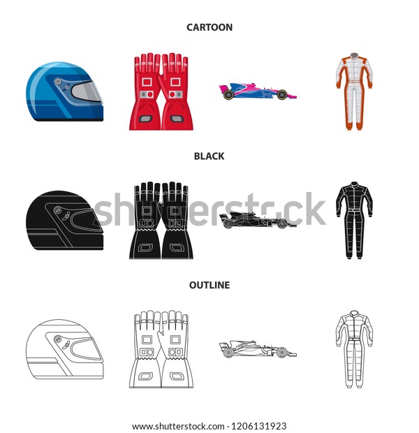 Vector Illustration Car Rally Symbol Set Stock Vector (Royalty Free ...
