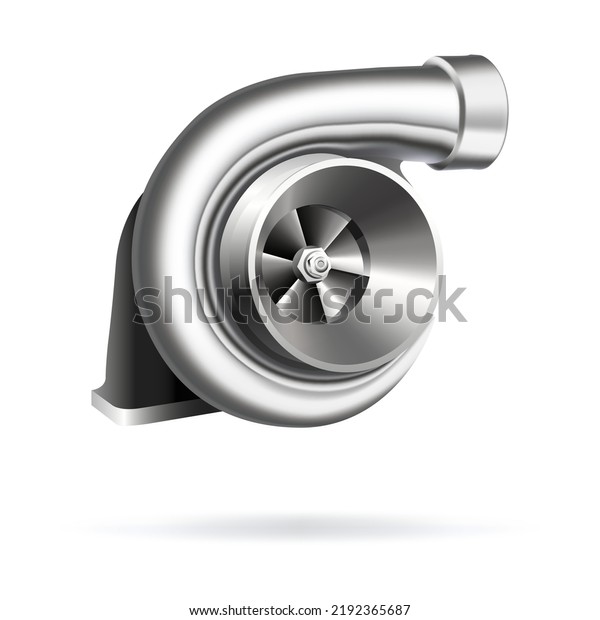 Vector Illustration Car Turbocharger Compressor Realistic Stock Vector ...