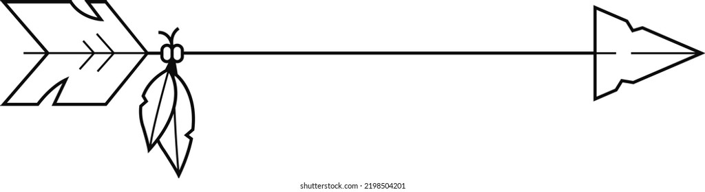 Vector Illustration Cartoon Arrow Feathers Attached Stock Vector ...