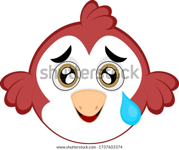 Vector Illustration Cartoon Bird Sad Expression Stock Vector (Royalty ...