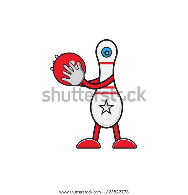 Vector Illustration Cartoon Bowling Character Stock Vector (Royalty ...