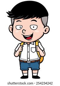 Vector Illustration Cartoon Boy Stock Vector (Royalty Free) 254234242 ...