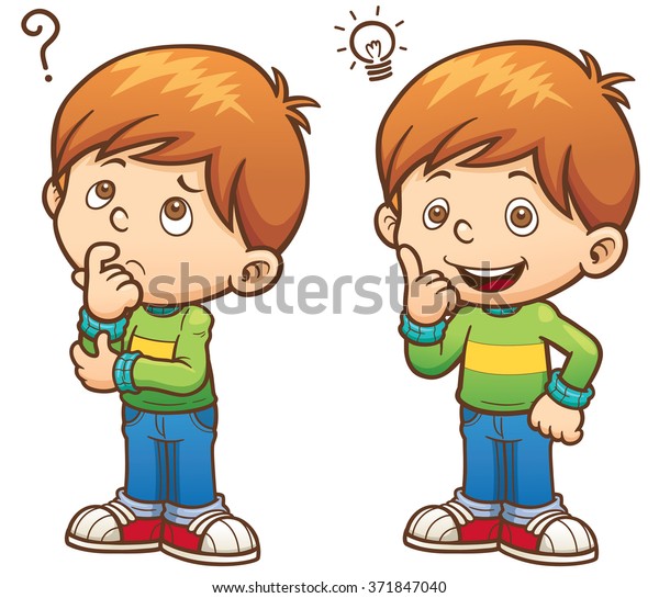 Vector Illustration Cartoon Boy Thinking Stock Vector (Royalty Free ... Vector Illustration Cartoon Boy Thinking Stock Vector (Royalty Free ...