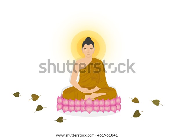 Vector Illustration Cartoon Buddha Enlightenment On 库存矢量图（免版税）461961841 ...
