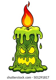 Vector Illustration Cartoon Candle Monster Stock Vector (Royalty Free ...