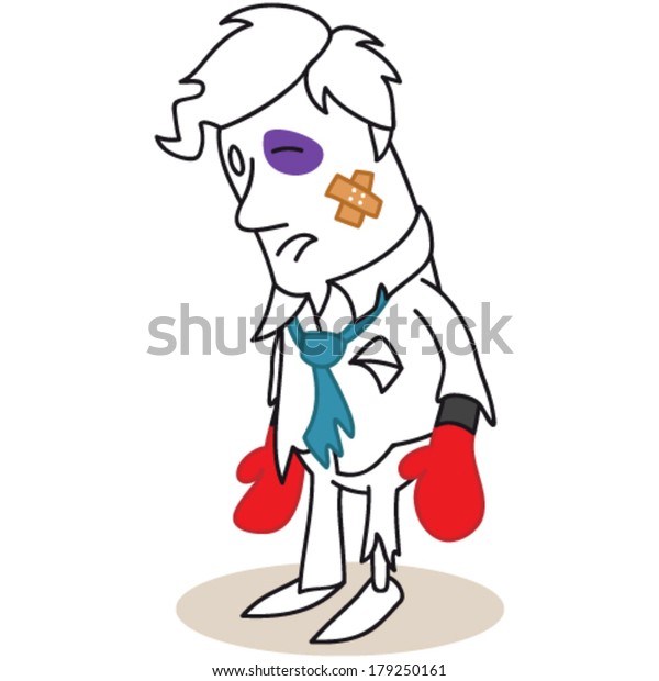 Vector Illustration Cartoon Character Defeated Businessman: vector de ...