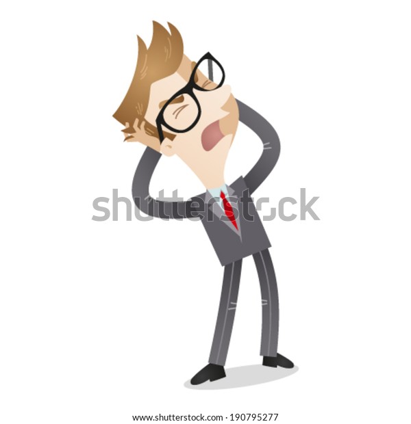 Vector Illustration Cartoon Character Frustrated Businessman Stock ...