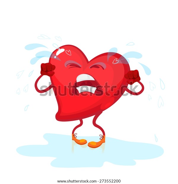 Vector Illustration Cartoon Character Heart: vector de stock (libre de ...