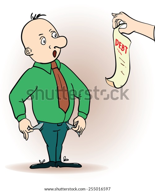 Vector Illustration Cartoon Character Man Hassled Stock Vector (Royalty ...