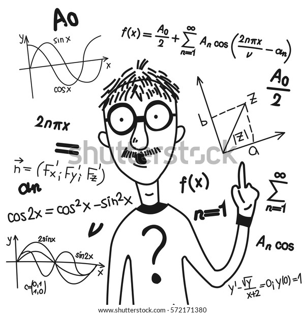 Stock vektor „Vector Illustration Cartoon Character Mathematical ...