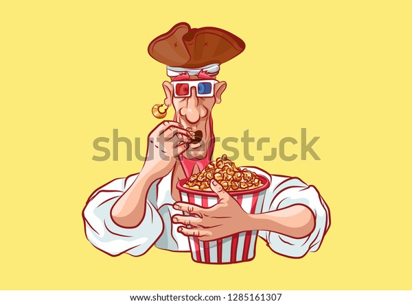 Vector Illustration Cartoon Character Pirate Sea Stock Vector (Royalty ...