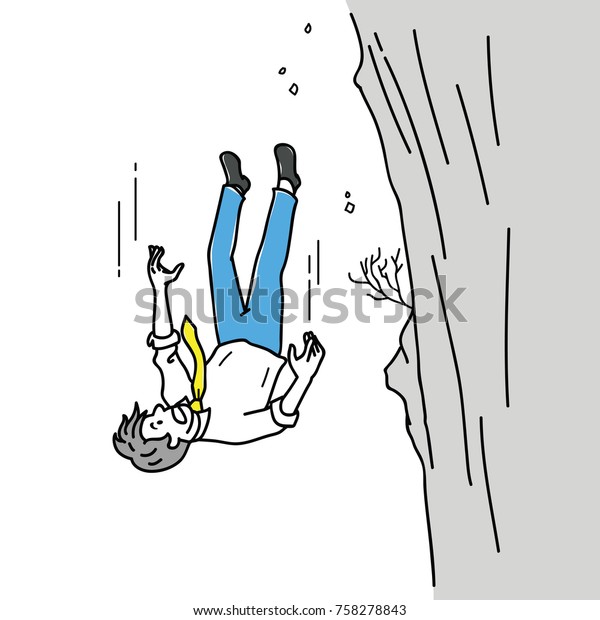 Vector Illustration Cartoon Character Scared Businessman Stock Vector ...