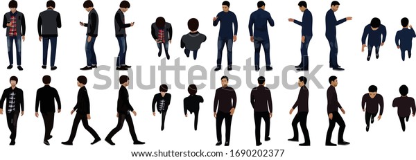 Vector Illustration Cartoon Character Standing White Stock Vector ...