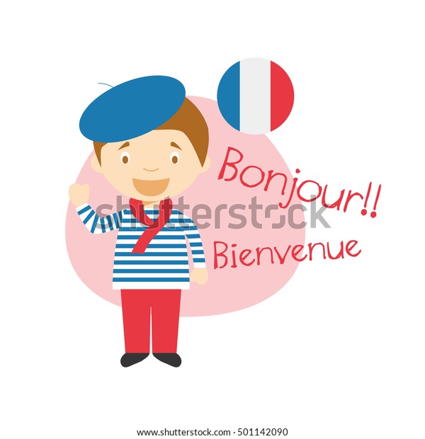 Vector Illustration Cartoon Characters Saying Hello Stock Vector ...