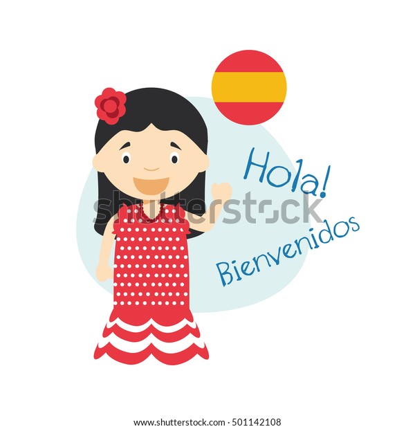 Vector Illustration Cartoon Characters Saying Hello: стоковая векторная ...
