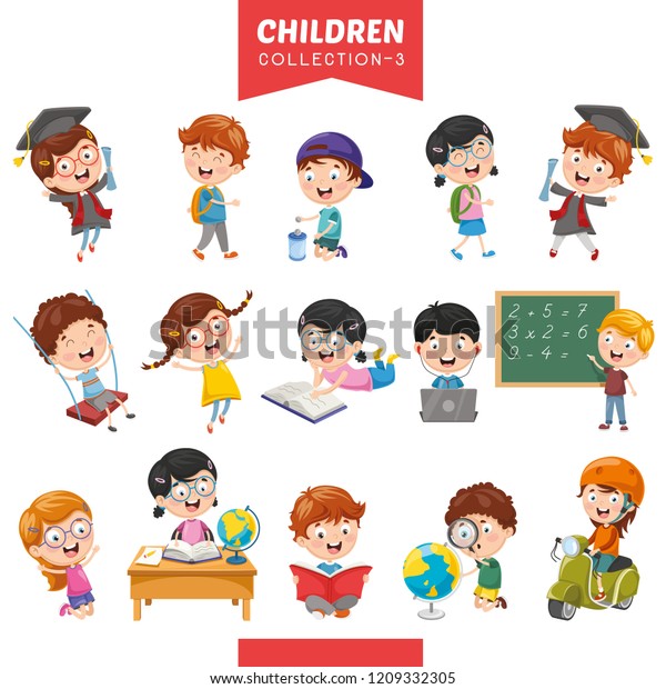 Vector Illustration Cartoon Children Stock Vector (Royalty Free ...