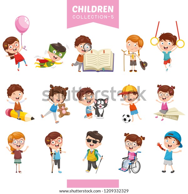 Vector Illustration Cartoon Children Stock Vector (Royalty Free ...