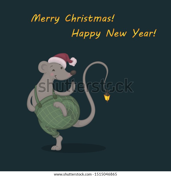 Vector Illustration Cartoon Cute Dancing Mouse Stock Vector (Royalty ...