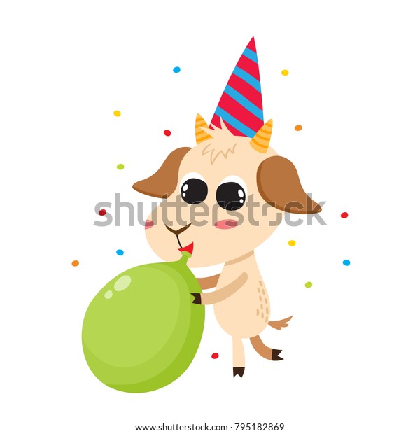 Vector Illustration Cartoon Funny Goat Isolated Stock Vector (Royalty ...