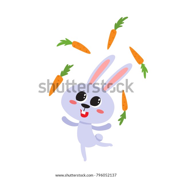 Vector Illustration Cartoon Funny Hare Isolated Stock Vector (Royalty ...