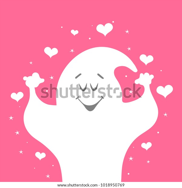 Vector Illustration Cartoon Ghost Hand Drawn Stock Vector (Royalty Free ...