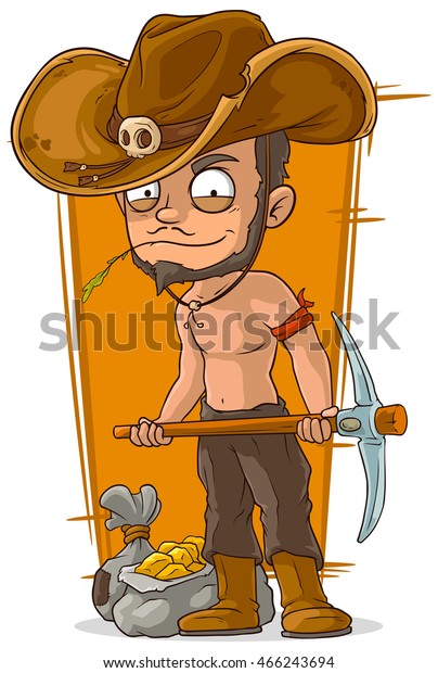 Vector Illustration Cartoon Gold Digger Pick 库存矢量图（免版税）466243694