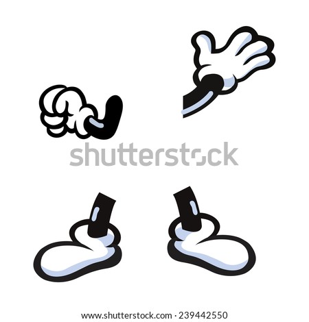Vector Illustration Cartoon Hand Foot Stock Vector (Royalty Free ...