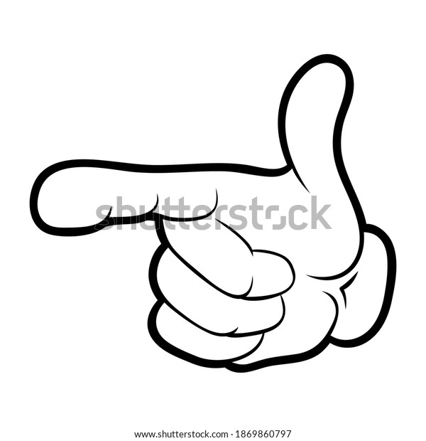 Vector Illustration Cartoon Hand Forefinger Pointer Stock Vector ...