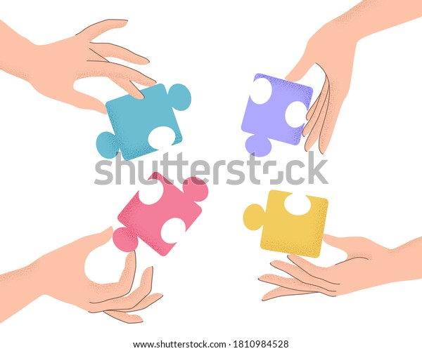 Vector Illustration Cartoon Human Hands Holding Stock Vector (Royalty ...