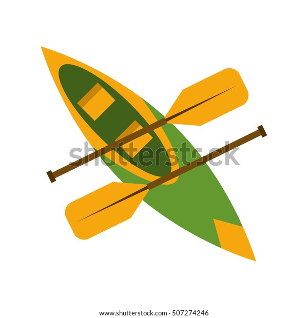 Vector Illustration Cartoon Isolated Canoe Paddles Stock Vector ...