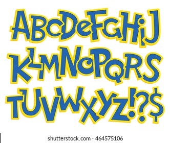 Vector Illustration Cartoon Lettering Design Website Stock Vector ...