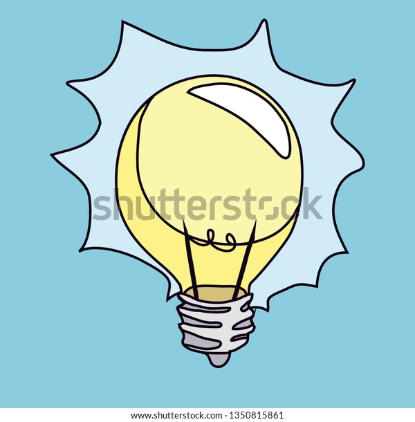 Vector Illustration Cartoon Lightning Bulb Like Stock Vector (Royalty ...