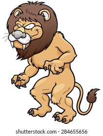 Angry Cartoon Lion Vector Clip Art Stock Vector (Royalty Free ...