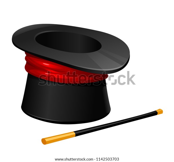 Vector Illustration Cartoon Magic Cylinder Magic Stok Vektör (Telifsiz ...